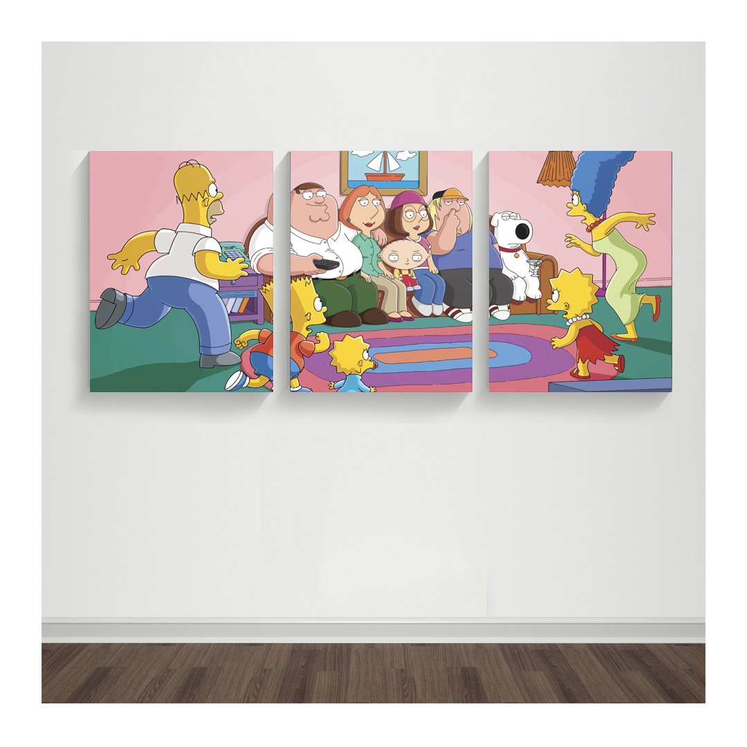 Tríptico Los Simpsons 01 – Dreamart UY Cuadros